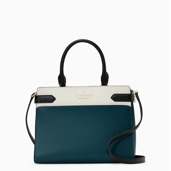 kate spade | Bags | Kate Spade Staci Colorblock Saffiano Medium Satchel ...